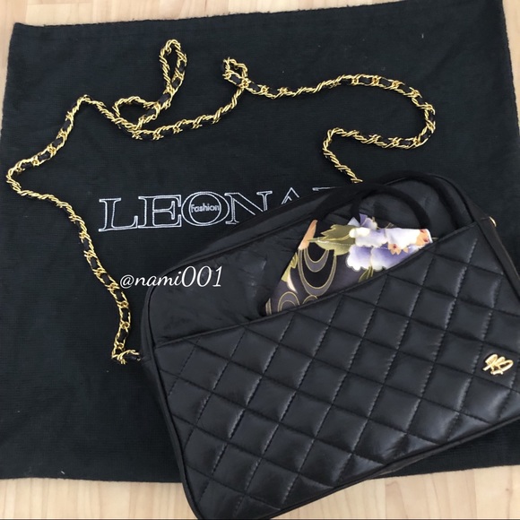Pierre Balmain | Bags | Vintage Pierre Balmain Black Leather Purse Bag ...